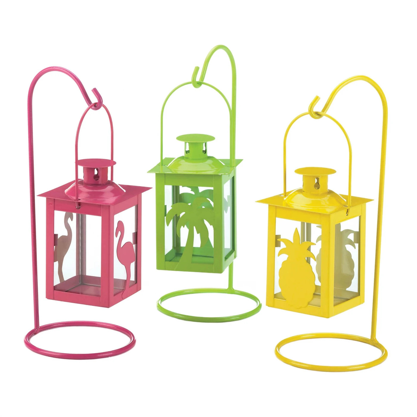 Wholesale Set Of 3 Tropical Mini Lanterns - Buy Wholesale Candle Lanterns