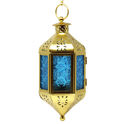 Wholesale 2pc Blue Hanging Star Candle Lanterns - Buy Hanging Lanterns