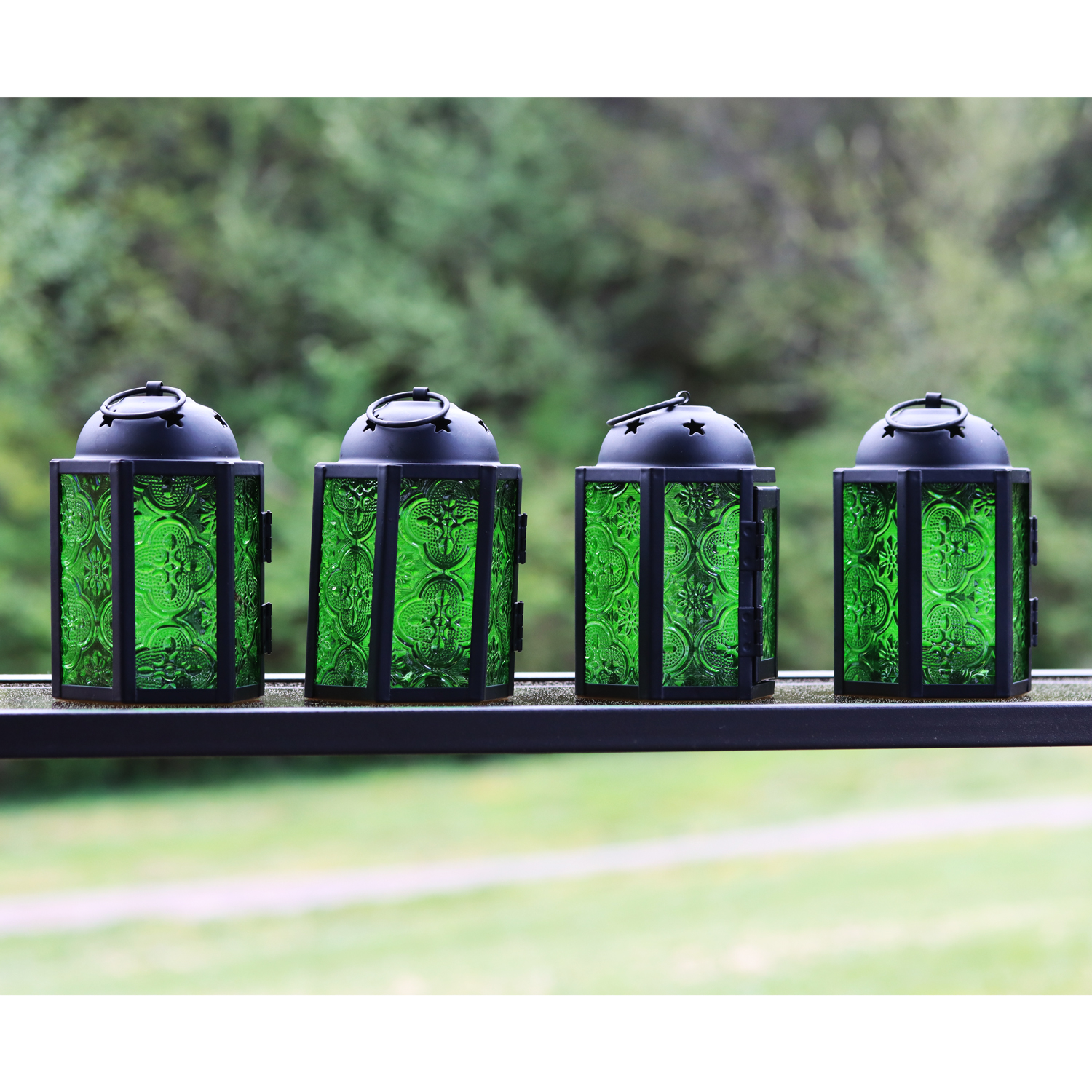 Wholesale Decorative 4pc Mini Green Candle Lanterns for sale at cheap ...