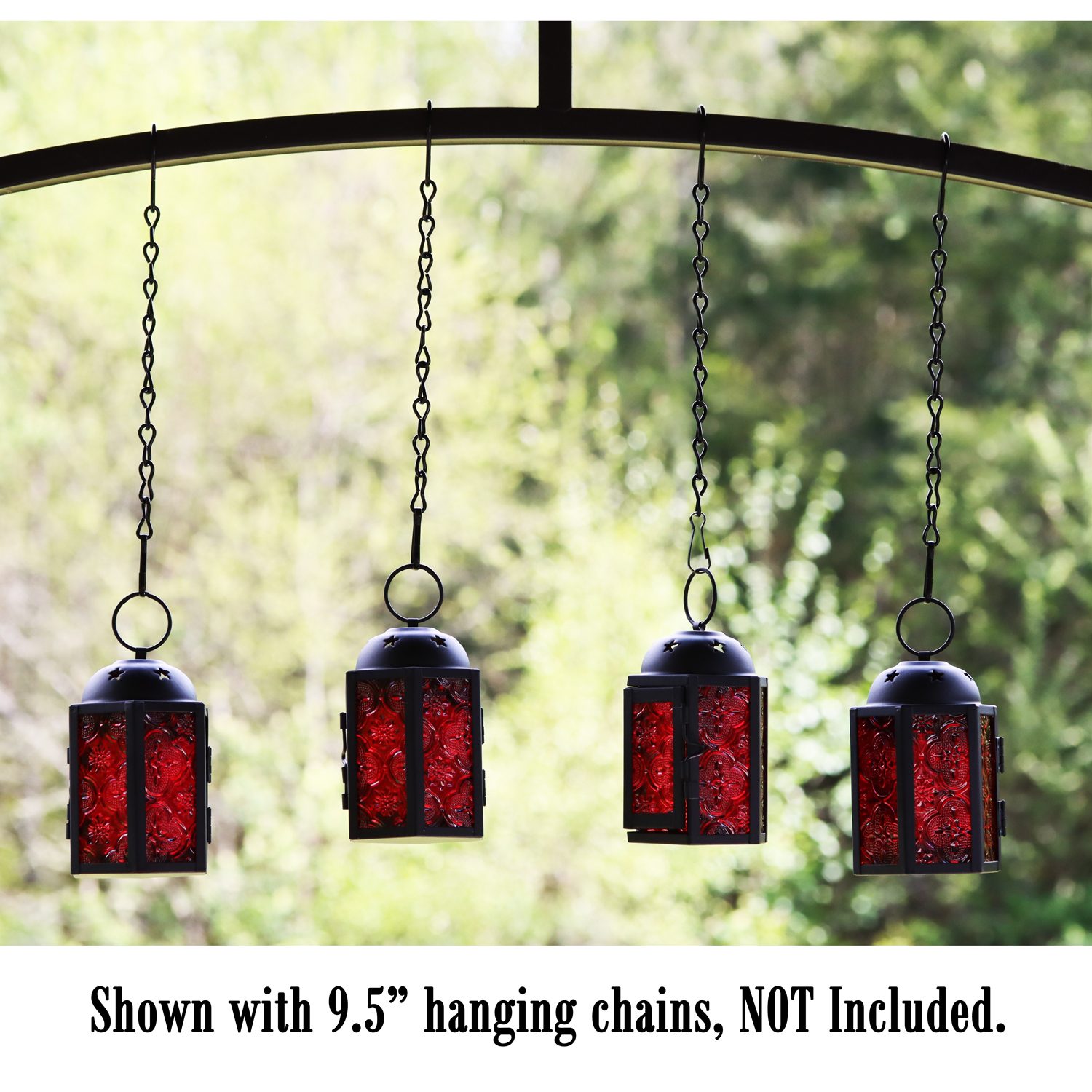 Wholesale Decorative 4pc Mini Red Candle Lanterns for sale at cheap prices.